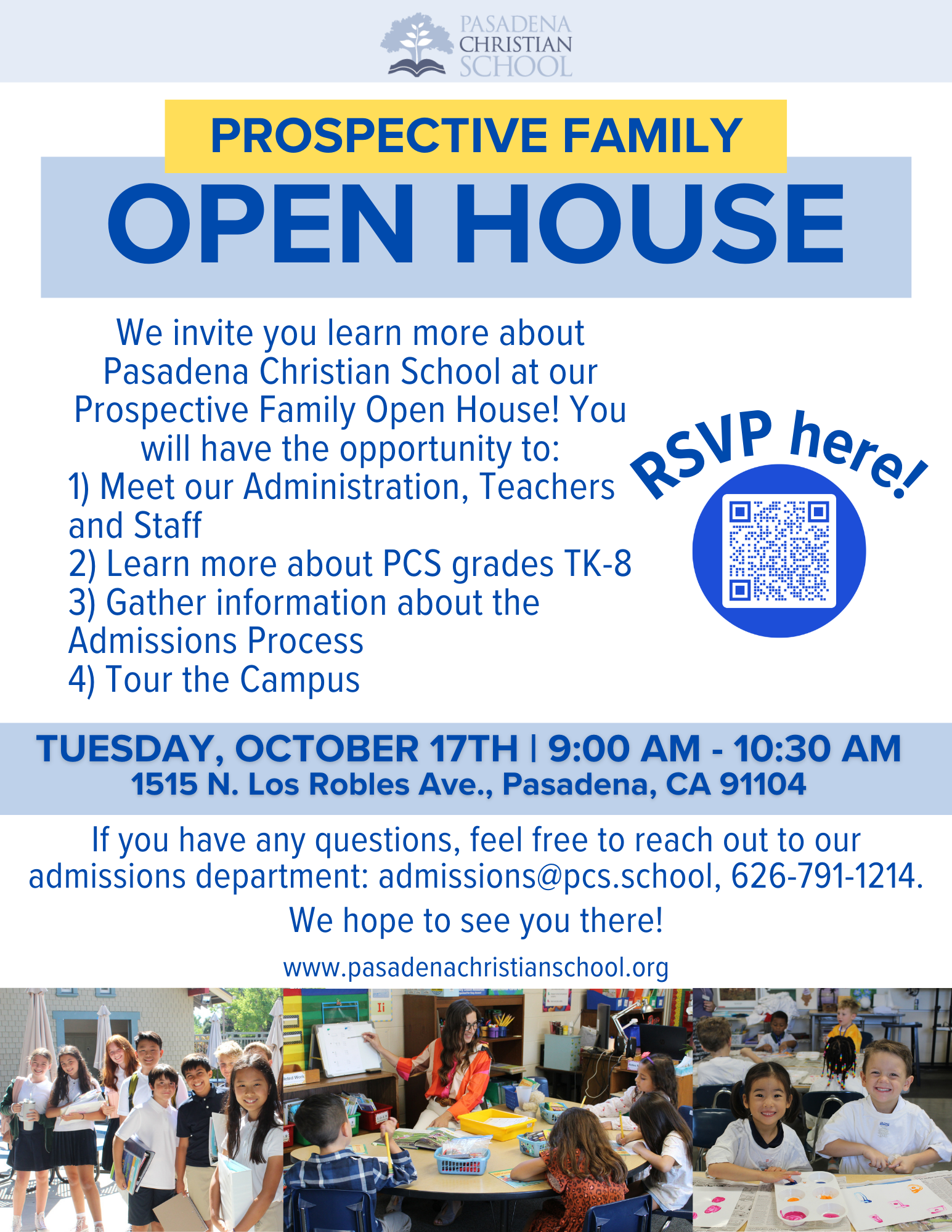 Admissions Process - Pasadena Christian School